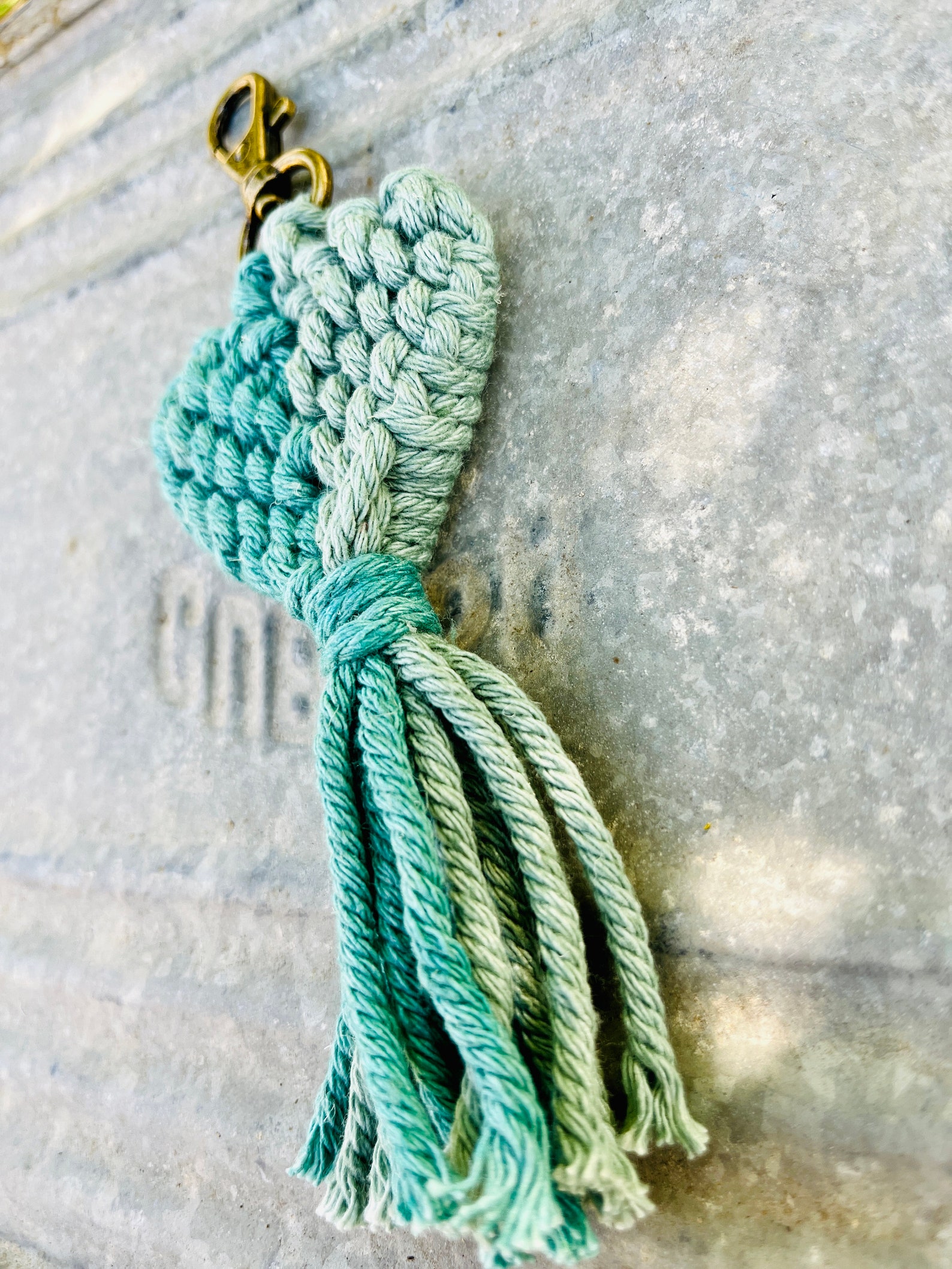 Macrame Heart Bag Charms - Etsy