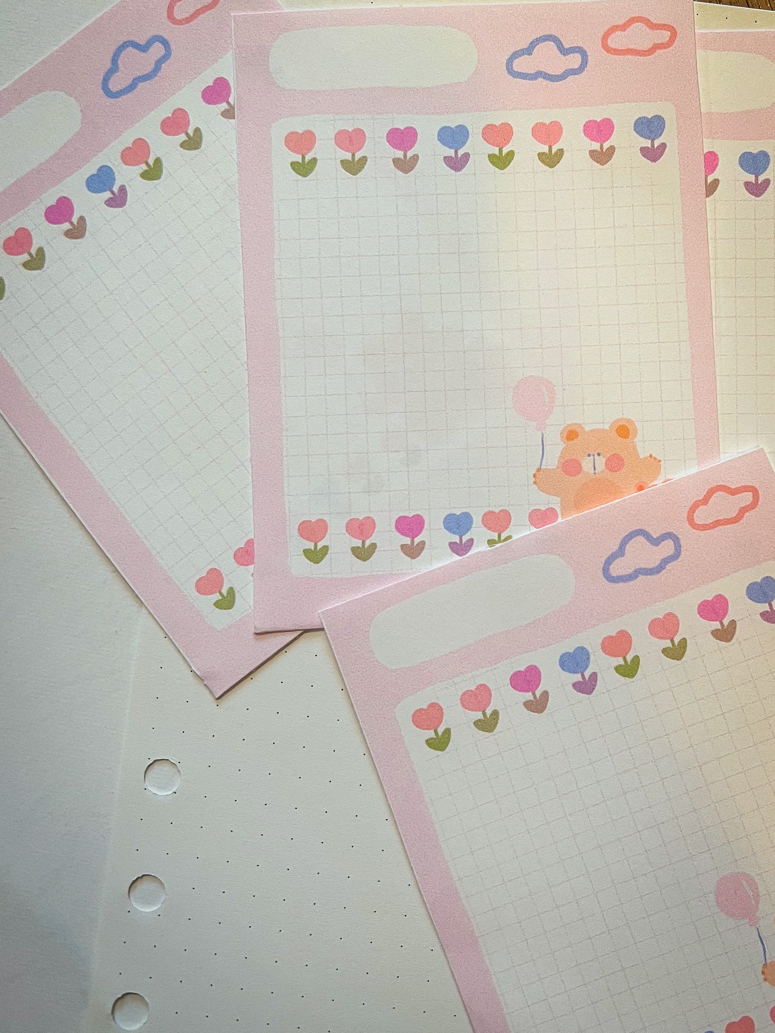 Memo Sheets Printable DIGITAL Files Cute Note Set Kawaii - Etsy