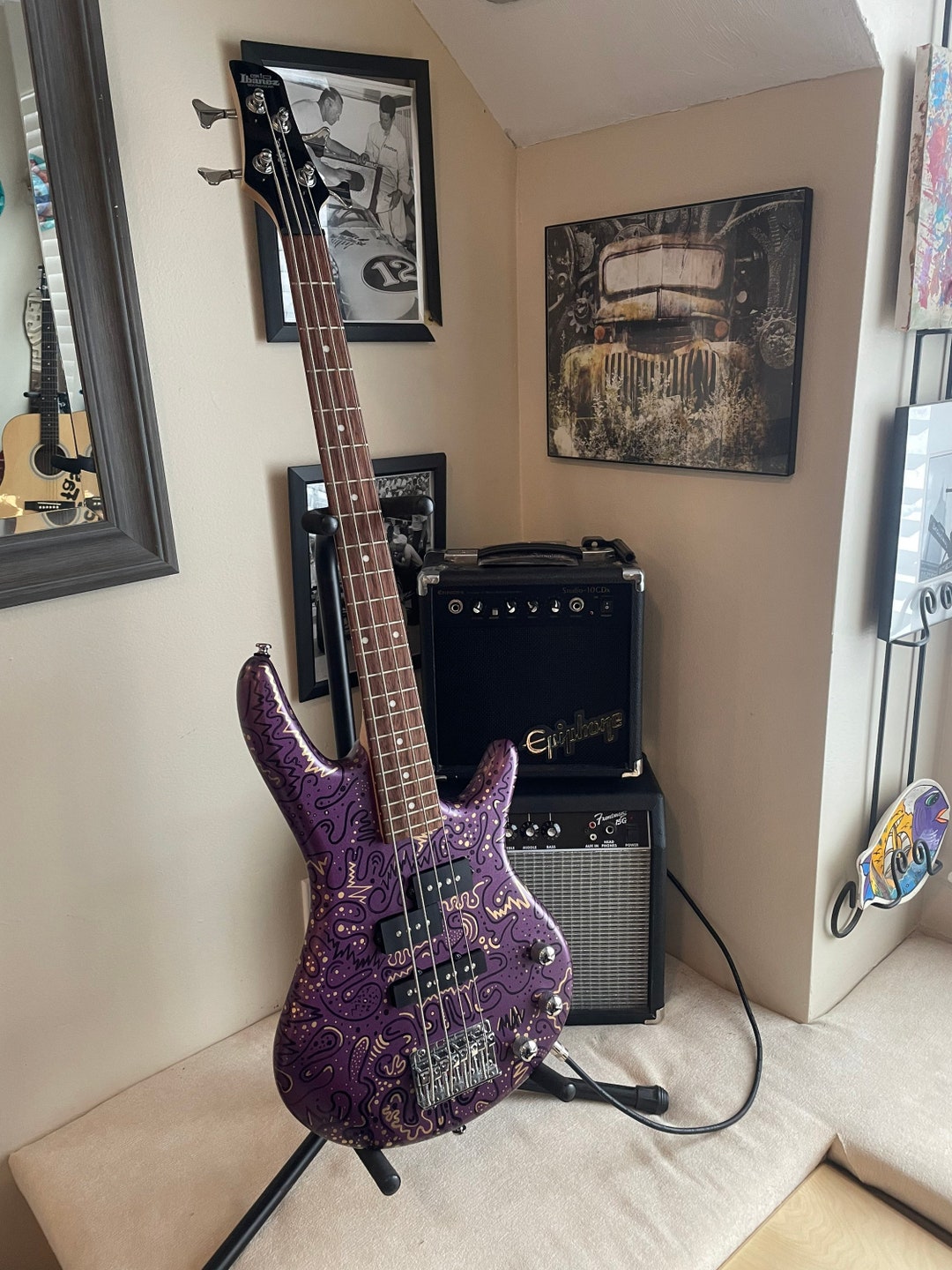 Custom Painted Bass - Etsy