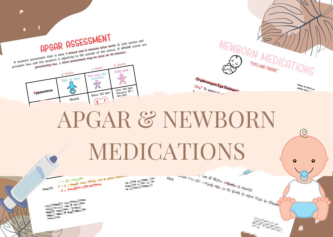 APGAR Assessment | Newborn Medications | Included in Maternity Bundle ...