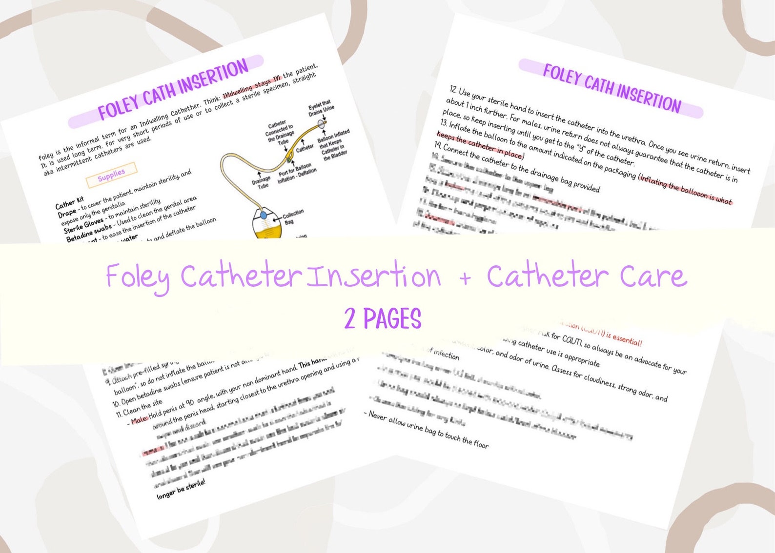 How To: Foley Catheter Insertion & Catheter Care | Fundamentals Nursing ...
