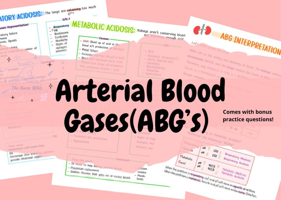 Arterial Blood Gasses | Respiratory and Metabolic Alkalosis & Acidosis ...