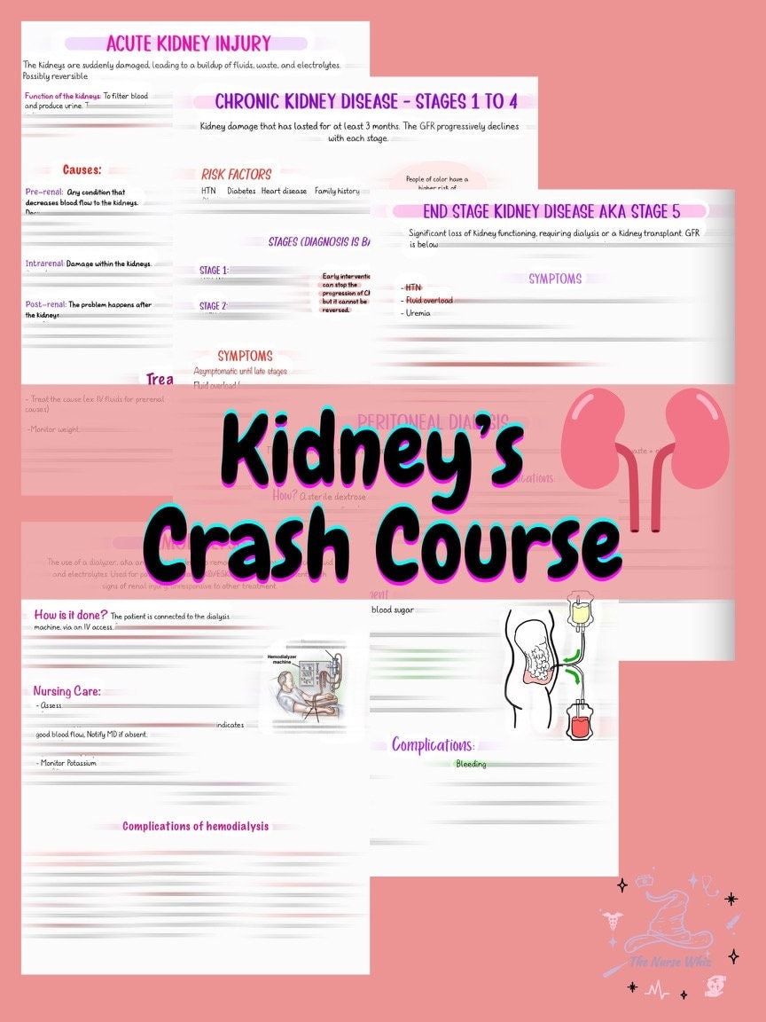 AKI, CKD, DIALYSIS | 5 Pages | Digital Copy Only | Nursing Notes - Etsy