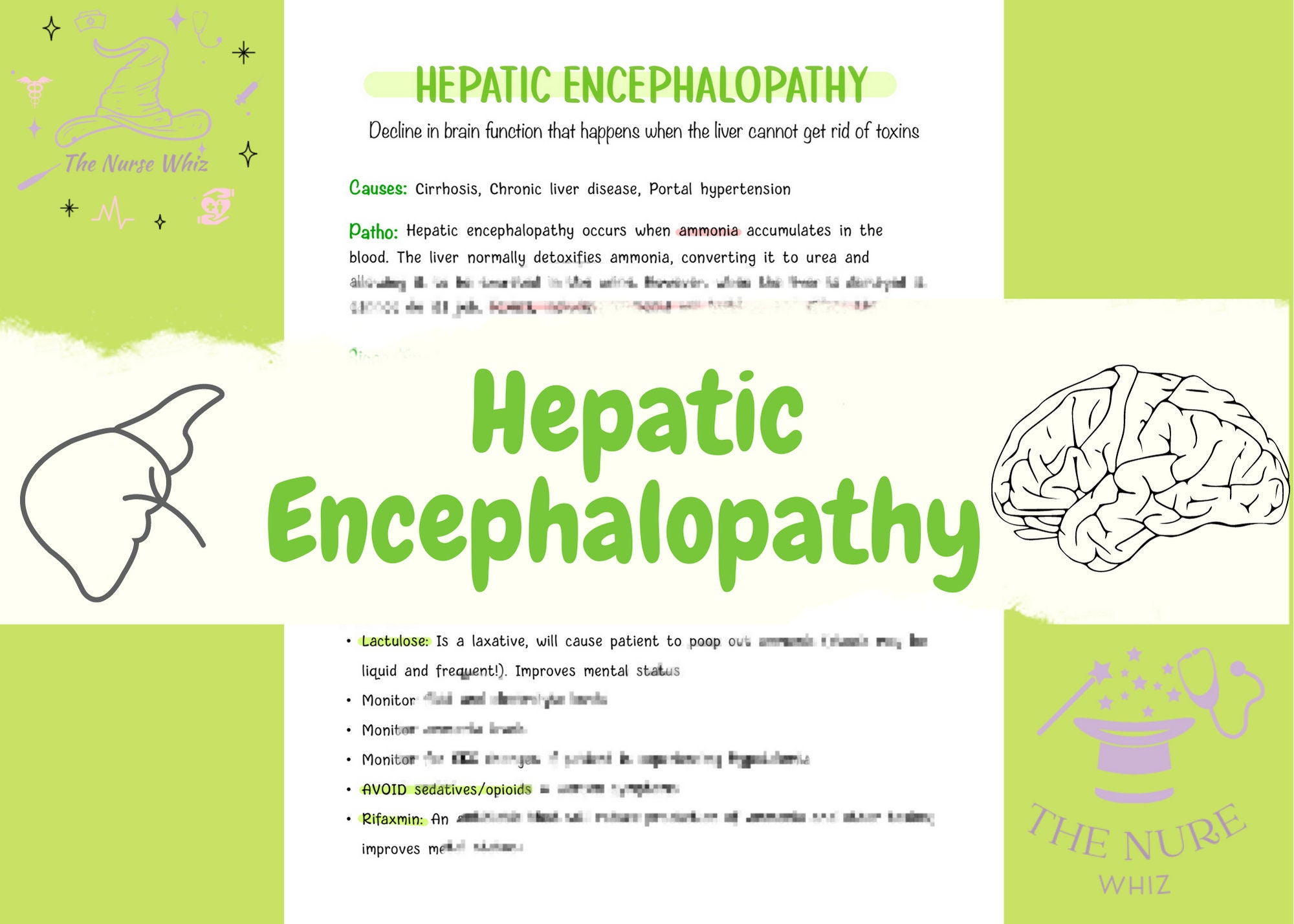 Hepatic Encephalopathy | Medsurg Review - Etsy