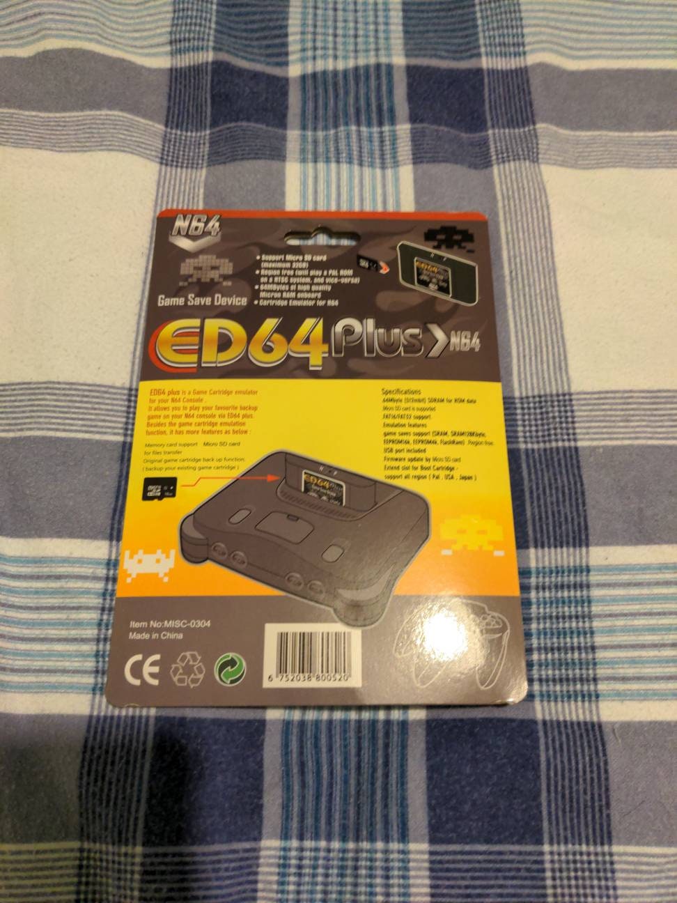 ED64 PLUS Cartridge 340 in 1 Game Cartridge for N64 Game Console ...