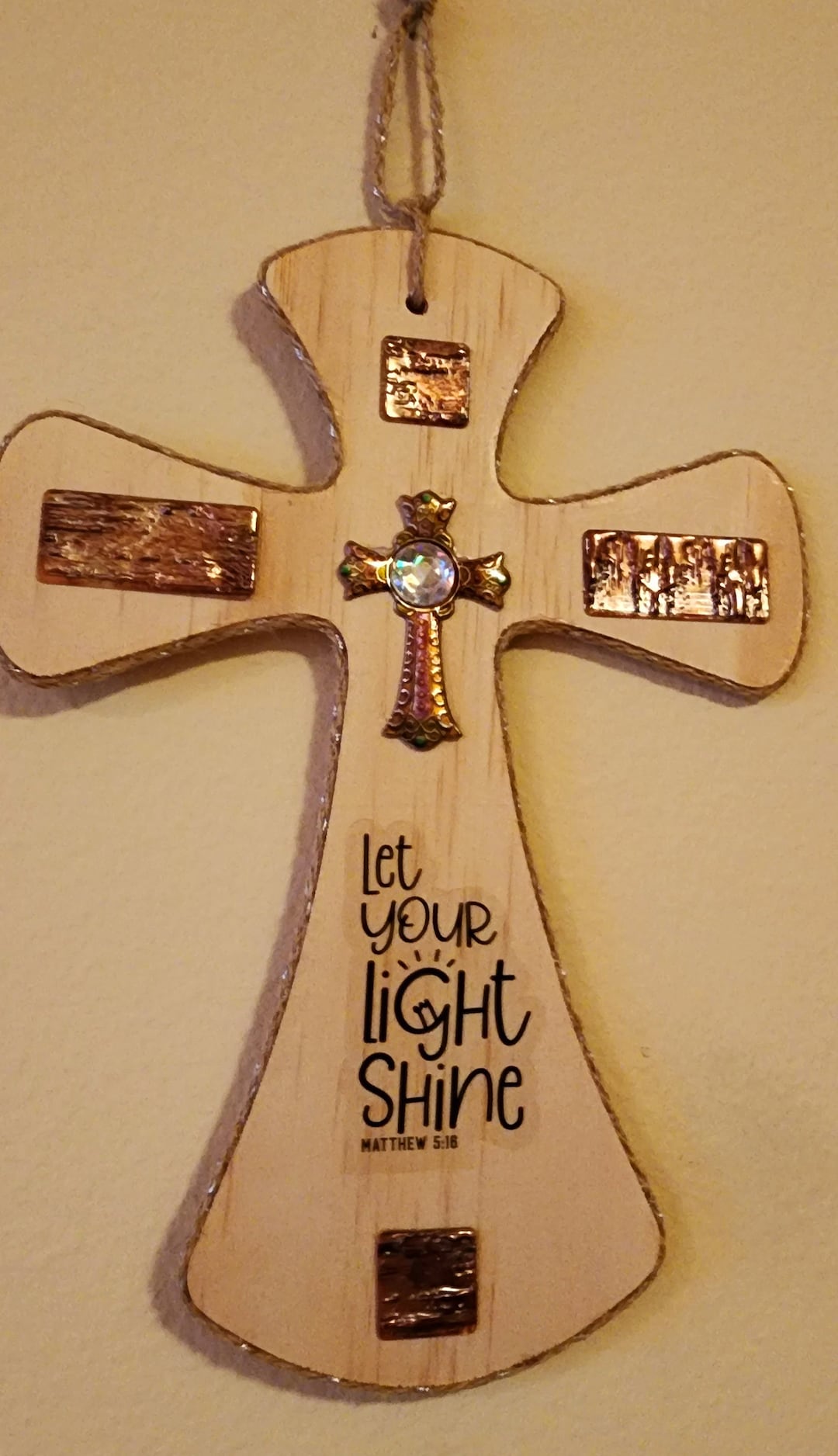 Let Your Light Shine Wood Cross, Wooden Cross With Scripture, Let Your ...