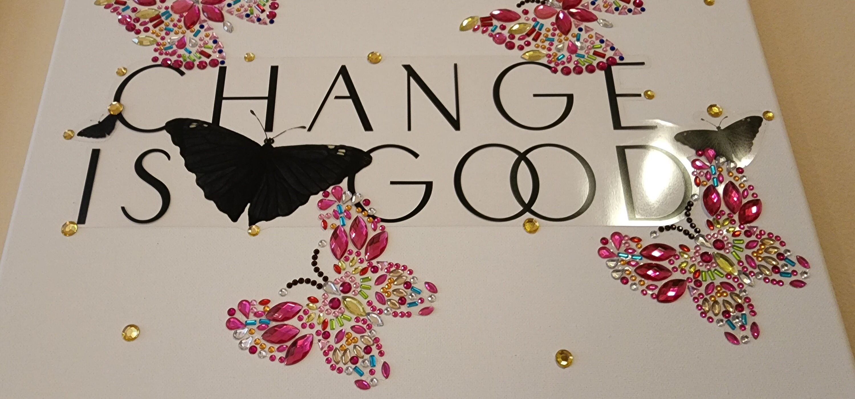 Change is Good Butterfly Canvas, Motivational Butterfly Canvas ...