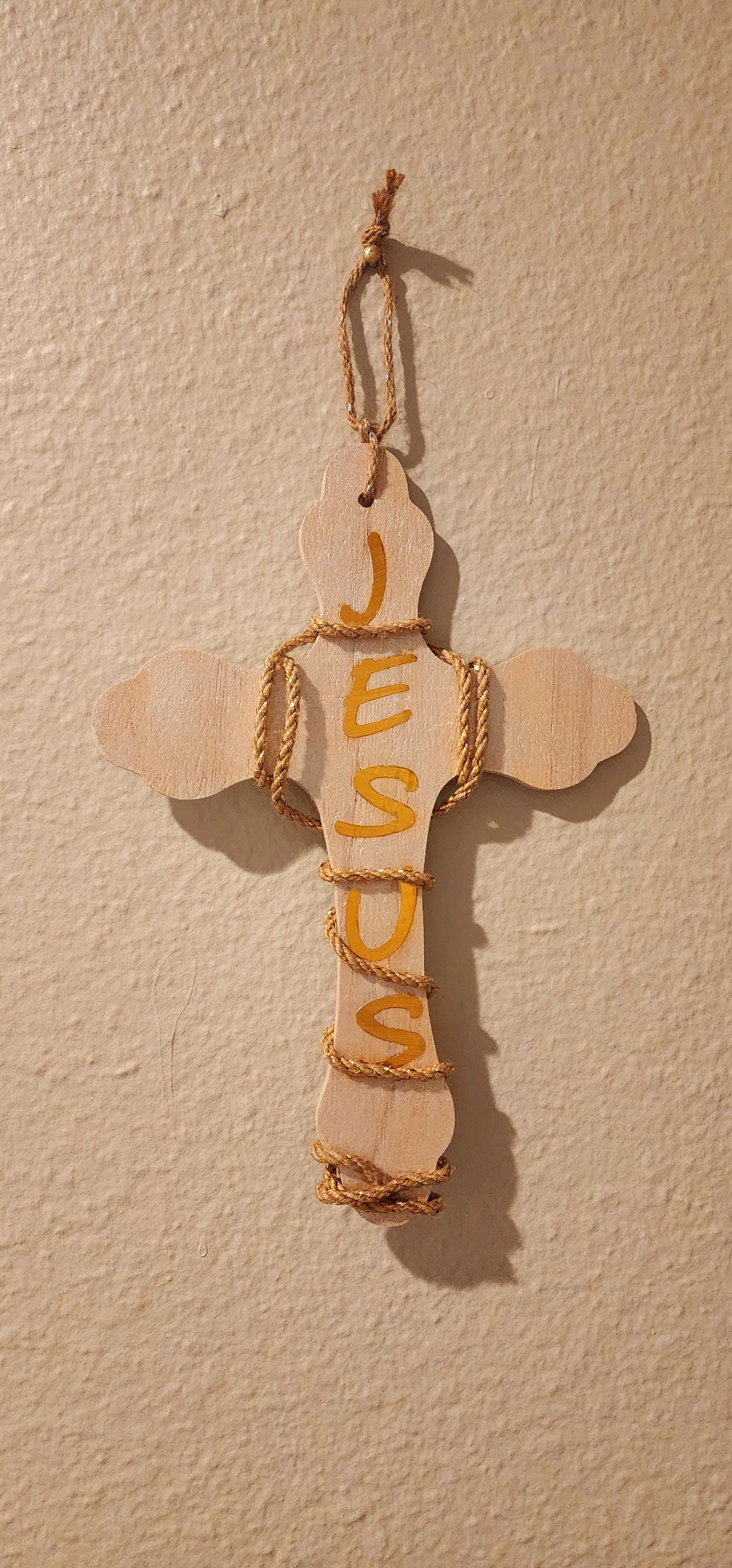 Jesus Wall Cross, Jesus Wooden Cross, Christian Wall Art, Hanging Wall ...
