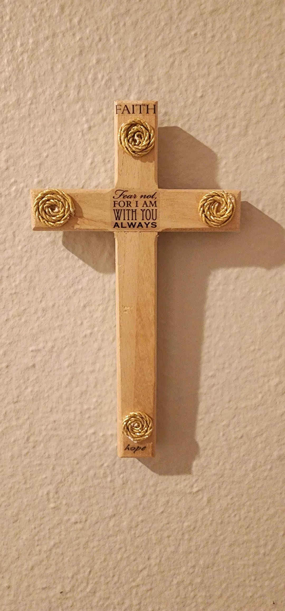 Wooden Wall Cross With Scripture, Christian Wall Decor Cross, Faith ...