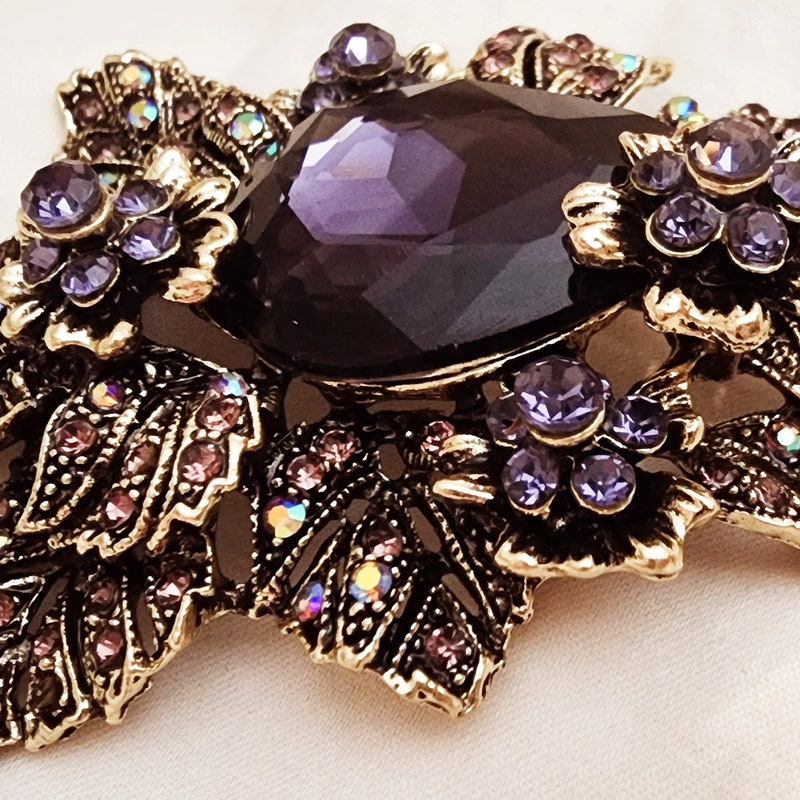 Purple Brooch - Etsy