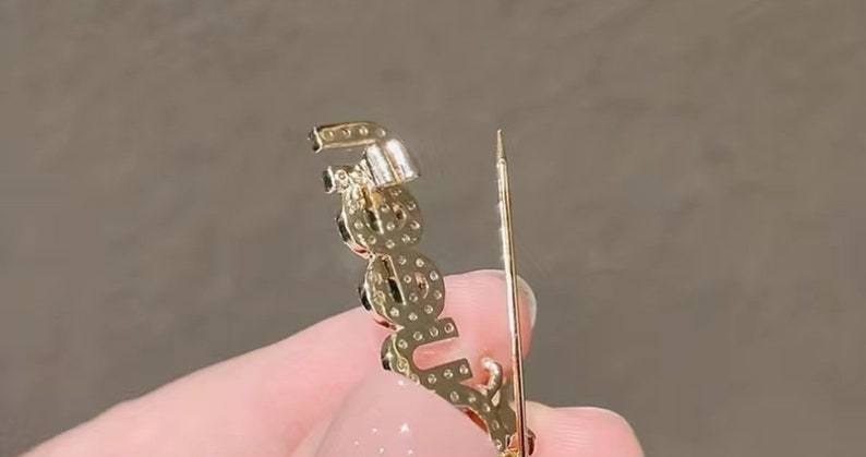 Queen Rhinestone Letter Pin With Crown Queen Rhinestone - Etsy