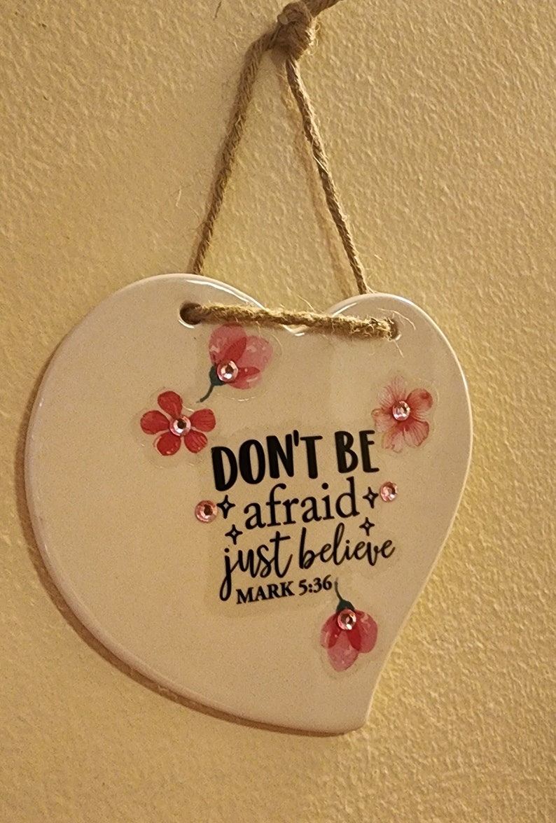 White Ceramic Heart Decor, White Heart Wall Hanging Decor, White Heart ...