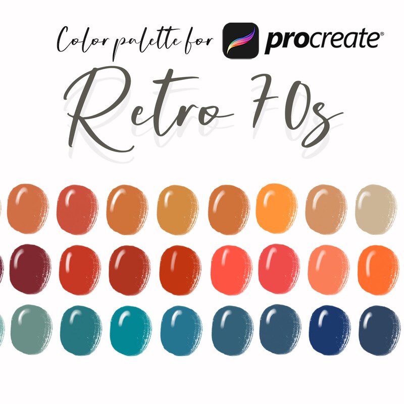 70s Color Palette - Etsy