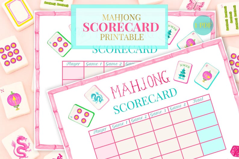 Mahjong Scorecard Printable | American Mahjong Beginner Cheat Sheet ...