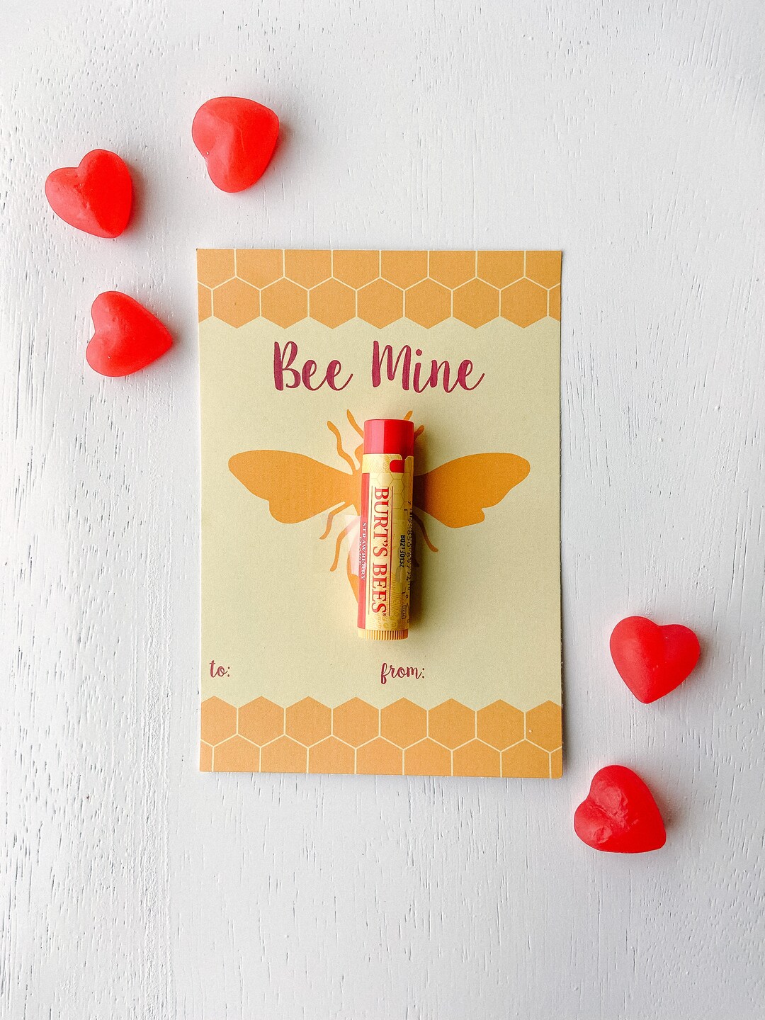 Printable DIY Valentines Bee Mine Valentines Chapstick Valentines - Etsy