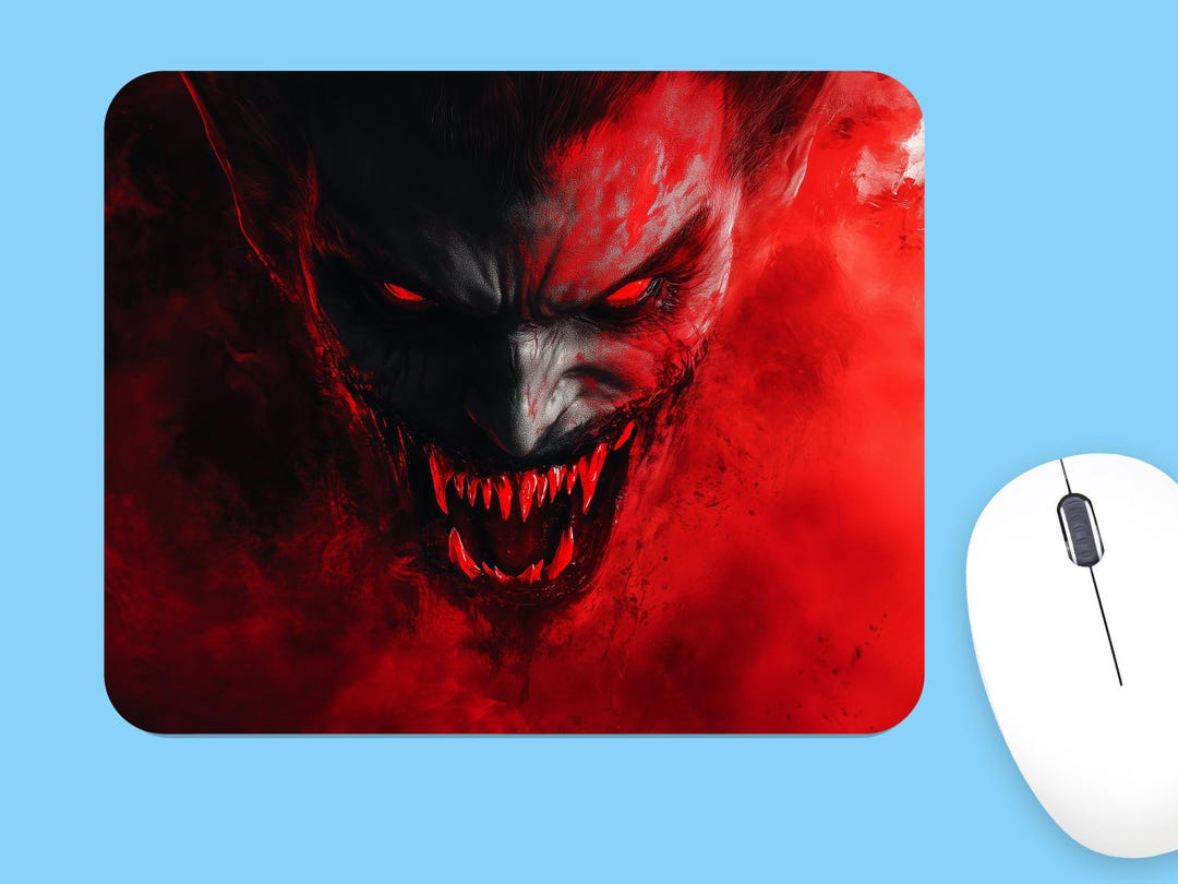 Red Vampire Art Mouse Pad, Gothic Office Decor - Etsy