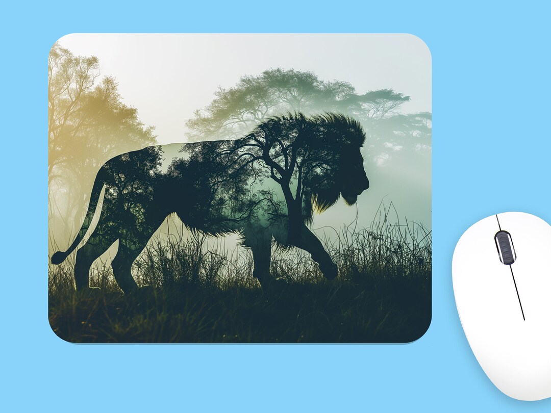 LION JUNGLE Soft Polyester Mouse Pad, Premium Printing, Long-lasting ...