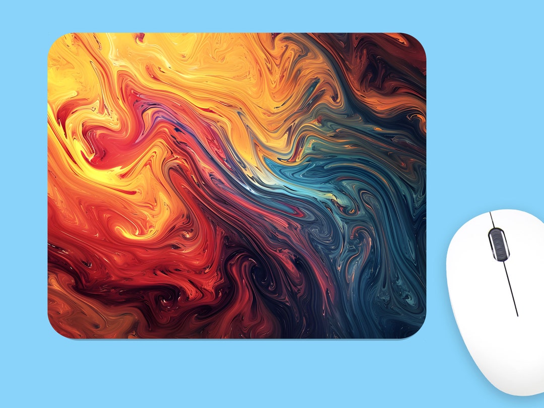 Vibrant Liquid Art Mouse Pad, Abstract Design - Etsy