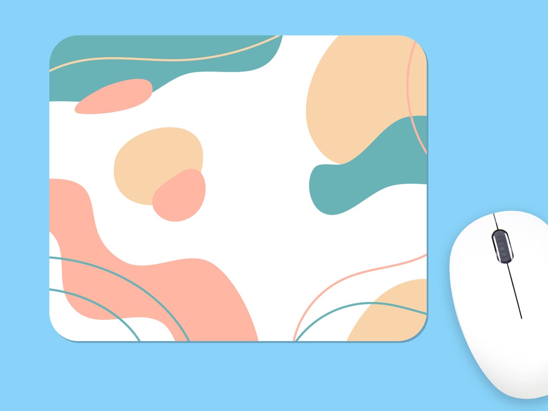 Pastel Aesthetic Mouse Pad Pastel Mousepad, Modern Abstract Office ...