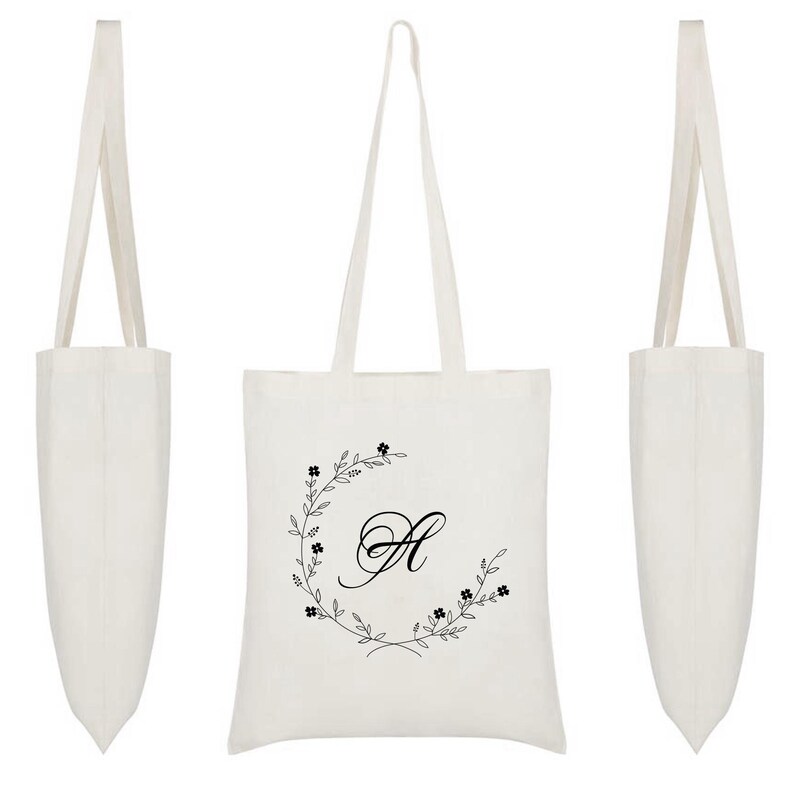 Personalized Tote Bag, Initial Tote Bags, Monogram Tote Bag, Bridal ...