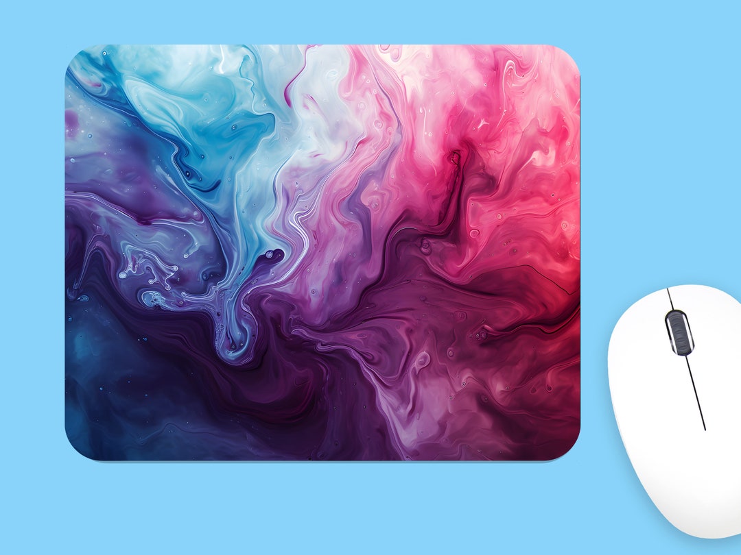 Abstract Swirl Mouse Pad, Vibrant Color Liquid Design - Etsy