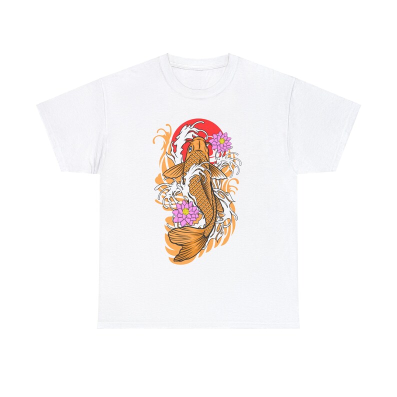Koi Fish Art T-shirt | Japanese Culture Tee | Colorful Koi Shirt ...
