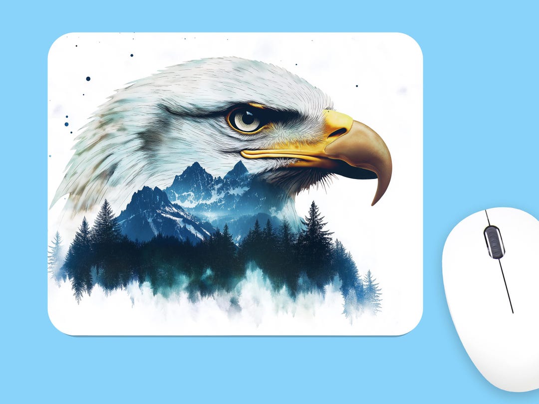 Mountain EAGLE Soft Polyester Mouse Pad, Premium Printing, Long-lasting ...