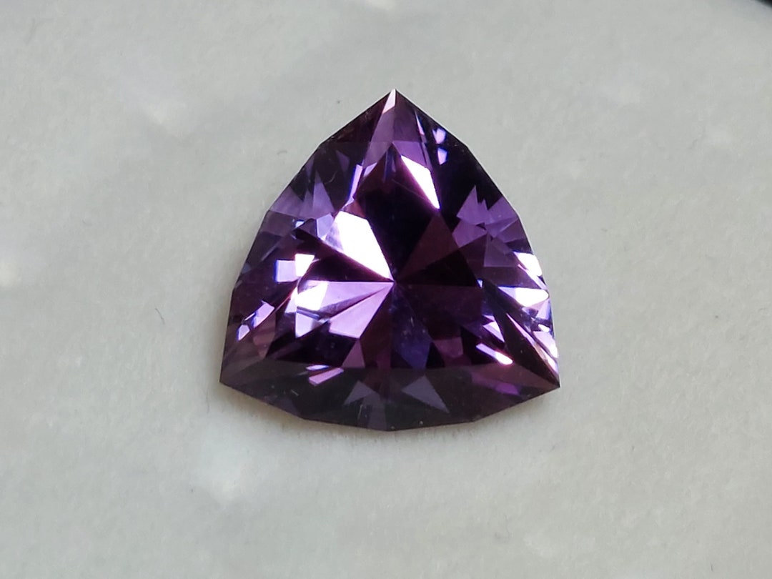 Zambian Amethyst – Large Trillion Cut Statement Gemstone - Etsy