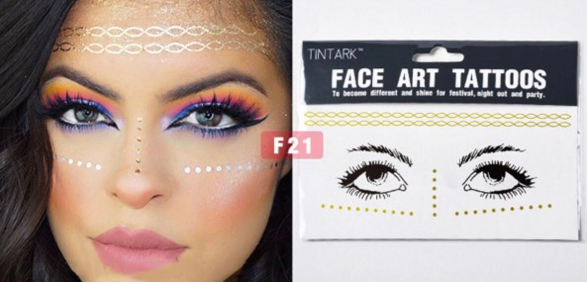 Body Art Face Temporary Tattoos - Etsy