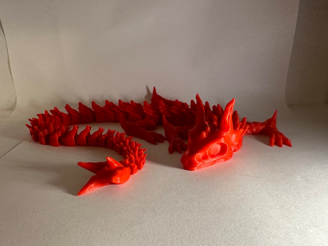 Spiked Dragon 3D Print Fully Articulating - Etsy