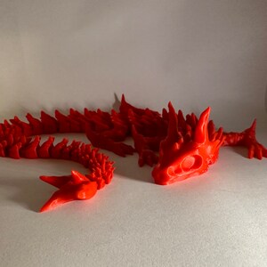 Spiked Dragon 3D Print Fully Articulating - Etsy