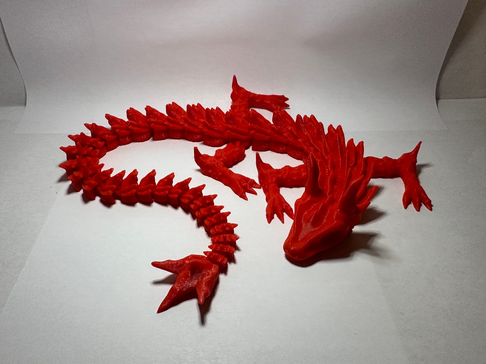 Spiked Dragon 3D Print Fully Articulating - Etsy