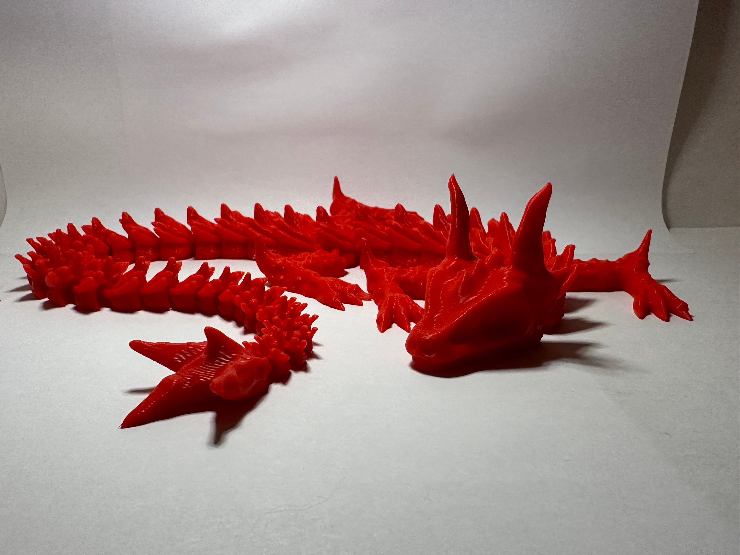 Spiked Dragon 3D Print Fully Articulating - Etsy
