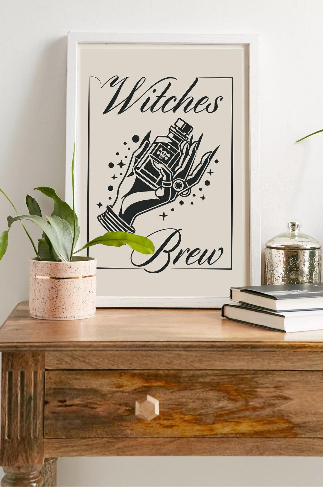 Boho Witchy Potion Art Print Halloween Decor Indoor Boho Halloween Wall ...
