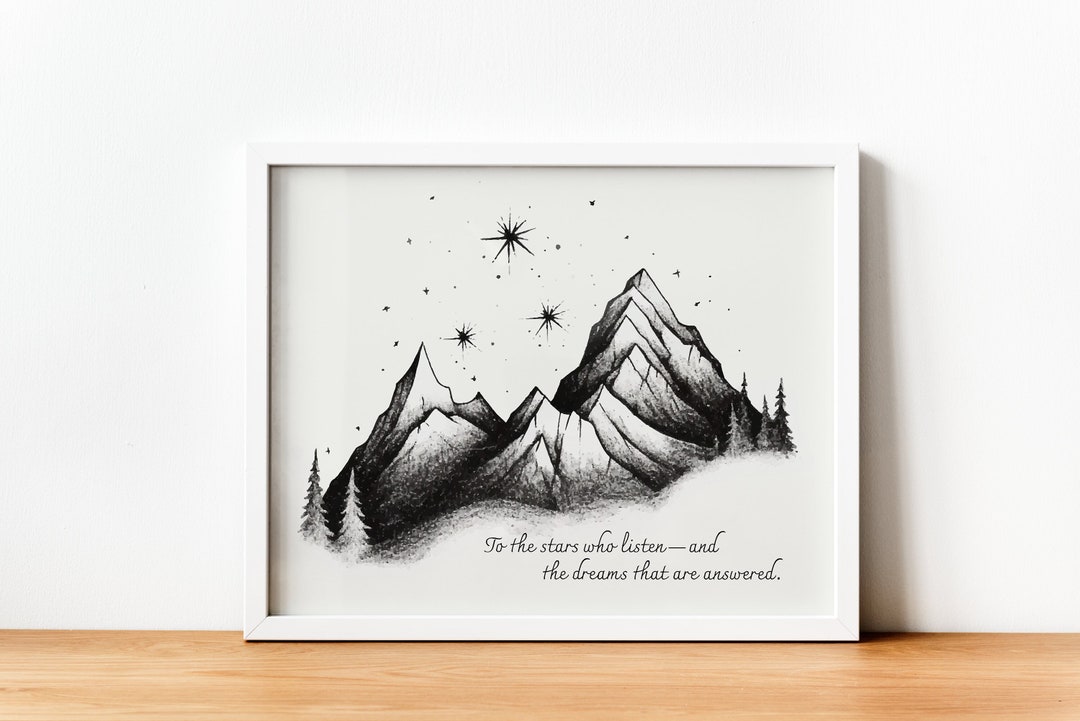 ACOTAR Series Art Print - Velaris Night Court | Bookish Gift Quote Wall ...