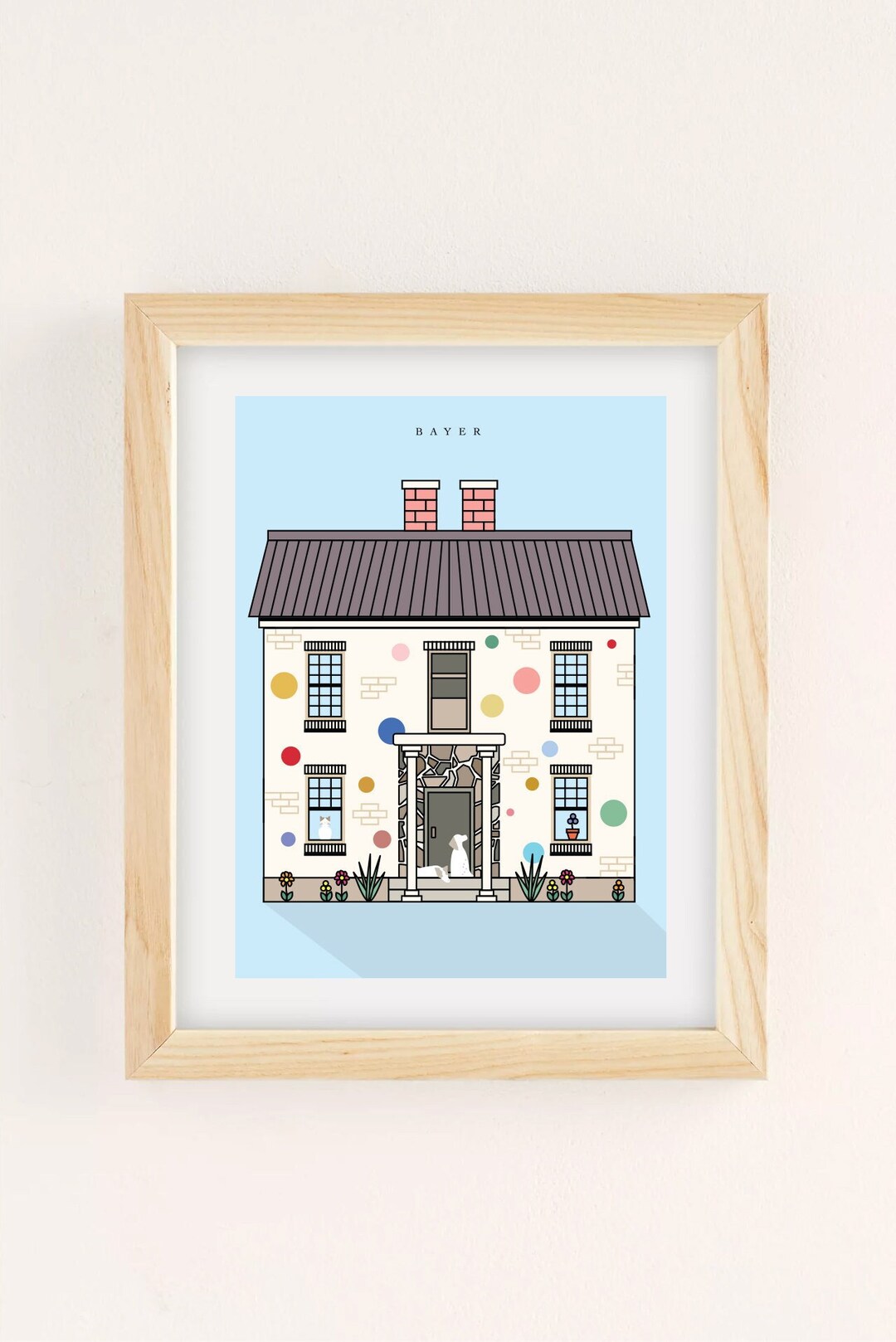 Custom Home Portrait, Home Drawing, House Portrait, Illustrated House ...