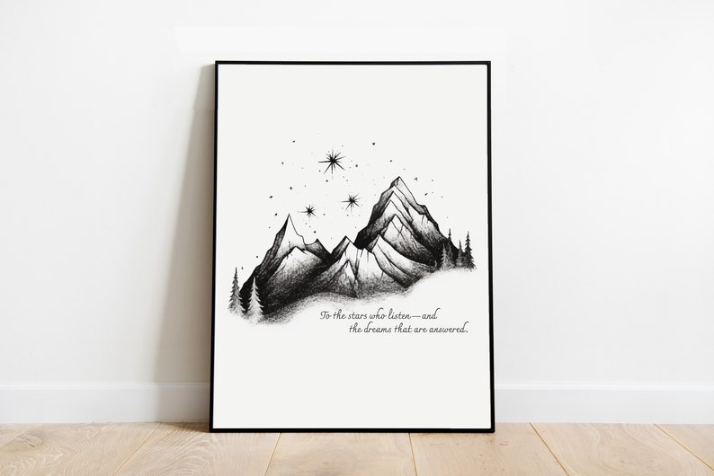 ACOTAR Series Art Print - Velaris Night Court | Bookish Gift Quote Wall ...