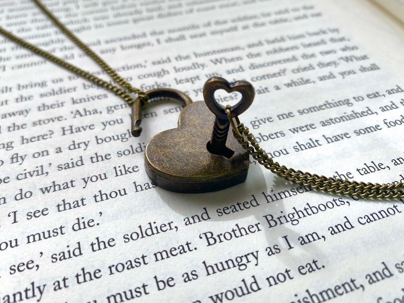 Heart Lock and Key Matching Set Couple Necklaces Matching - Etsy