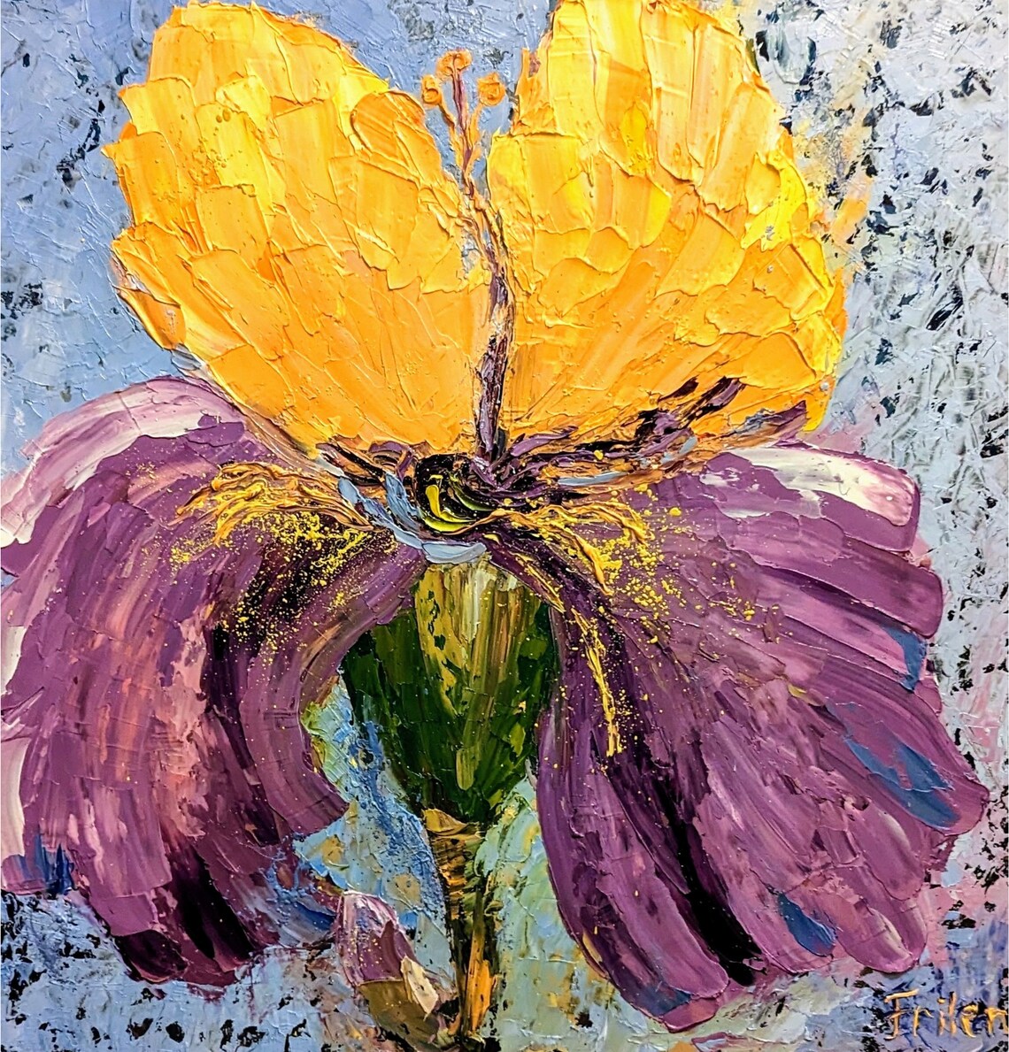 Square Oil Painting on Chipboard. Size 50 by 50 Without Frame. Sunshine ...