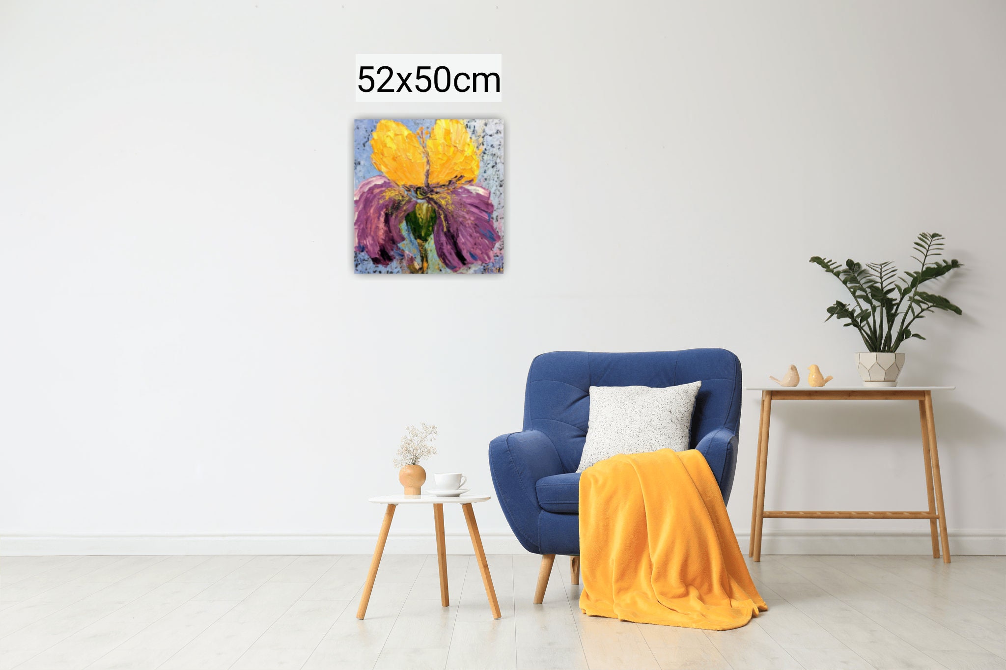 Square Oil Painting on Chipboard. Size 50 by 50 Without Frame. Sunshine ...