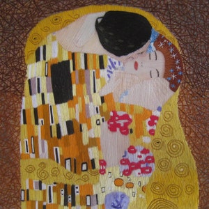 King Silk Art Handmade Embroidery Klimt the Kiss 35067 - Etsy Canada