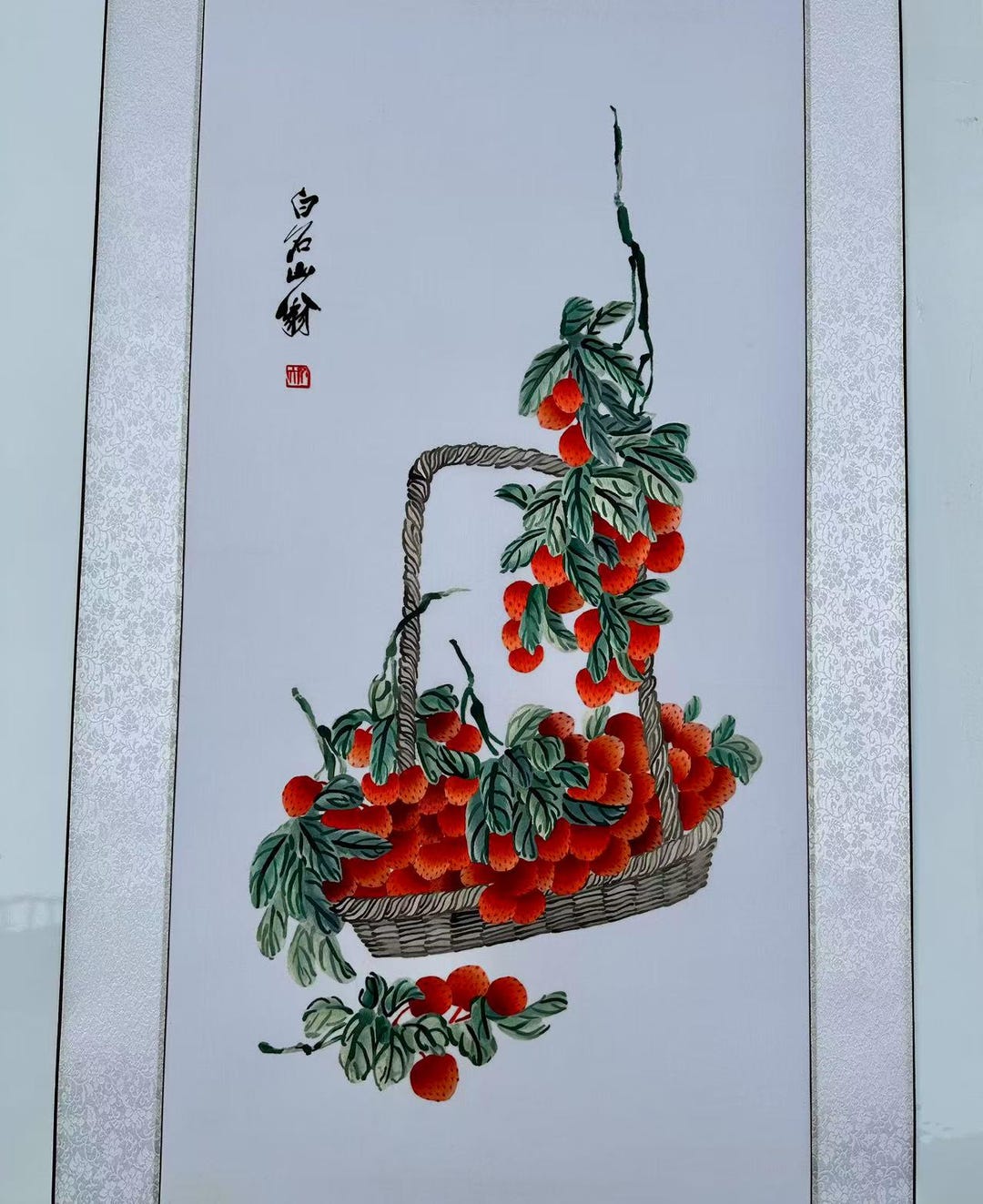 King Silk Art Handmade Embroidery Art Lustrous Lychees – A Lingnan ...