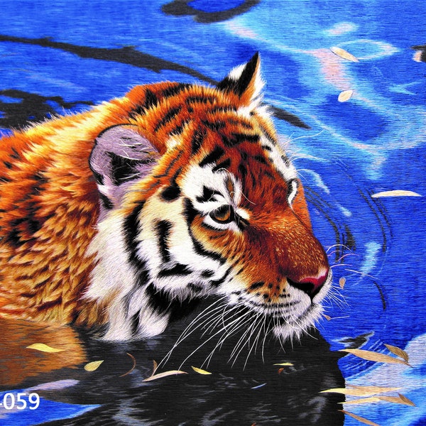 Tiger Silk Painting - Etsy
