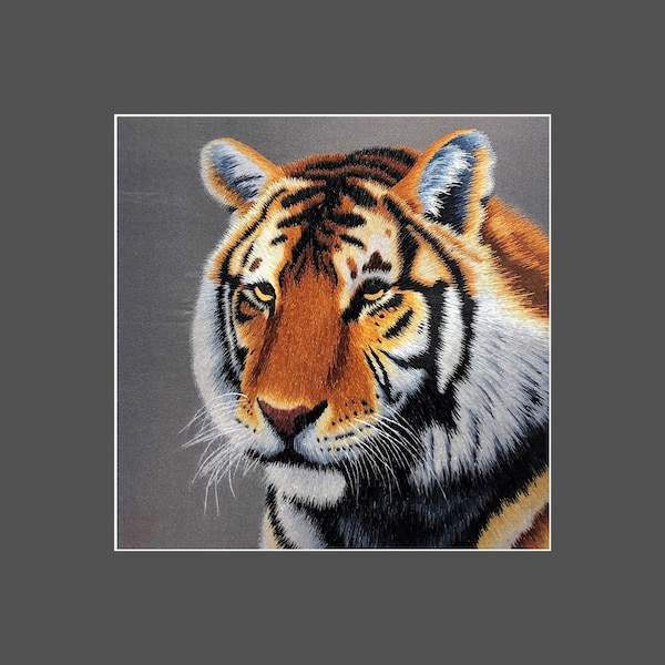 Tiger Silk Painting - Etsy