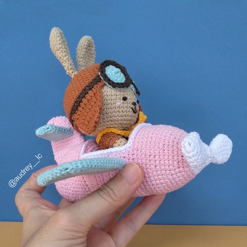 PDF Bobby the Aviator Bear With Plane Crochet Pattern Baby - Etsy