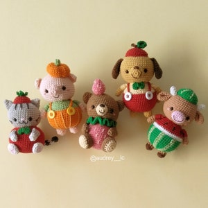 Fruity Pocket Friends Collection Crochet Pattern - Etsy