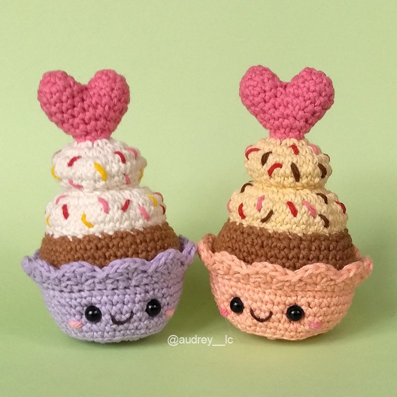 Mini Valentine Cupcakes No Sew Crochet Pattern - Etsy
