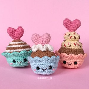 Mini Valentine Cupcakes No Sew Crochet Pattern - Etsy