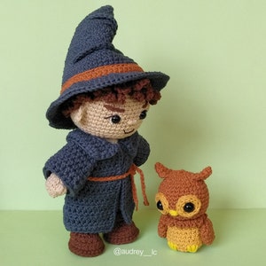 Edgar the Wizard and Ollie the Owl Crochet Pattern - Etsy