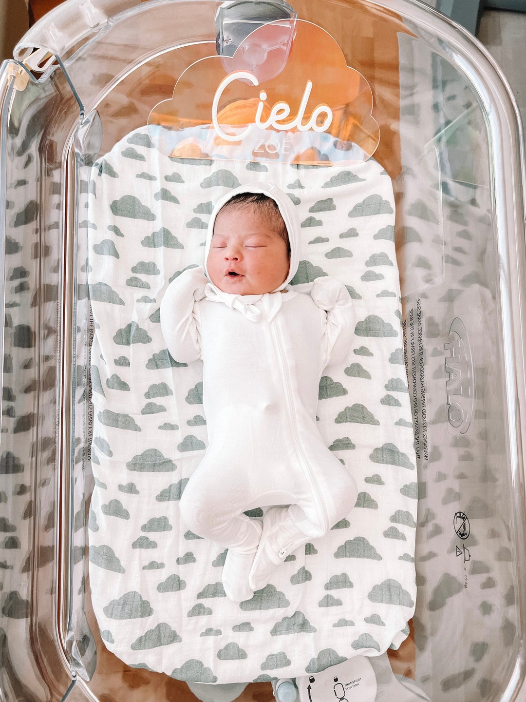 Cloud Baby Name Sign | Iridescent Personalized Sign | Modern Name Sign ...